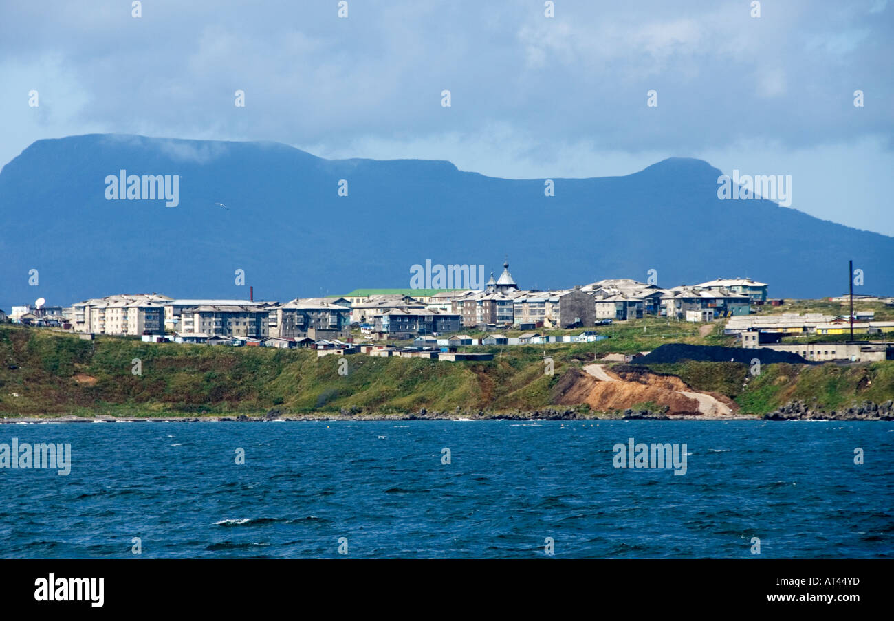 Yuzhno Kurilsk on Kunashir Island on Kuril Island chain Russian Far ...