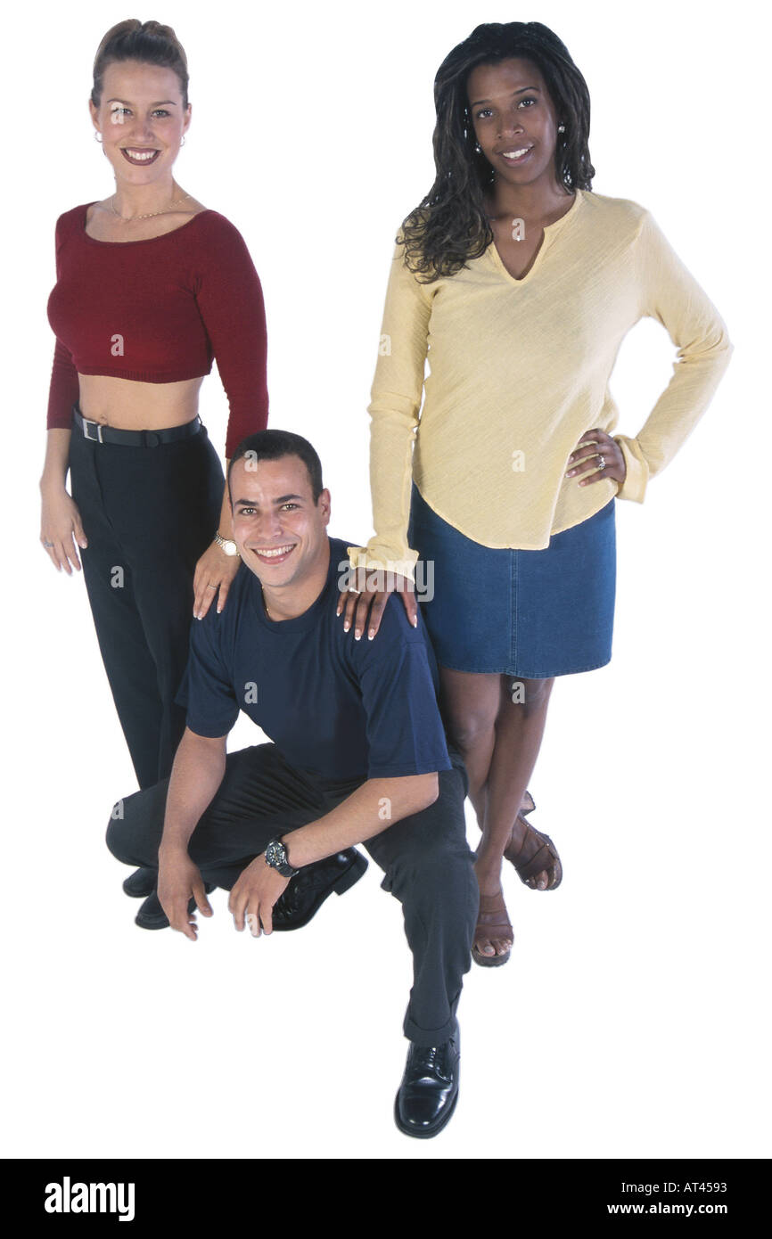 Team group posing posed Cut Out Stock Images & Pictures - Alamy