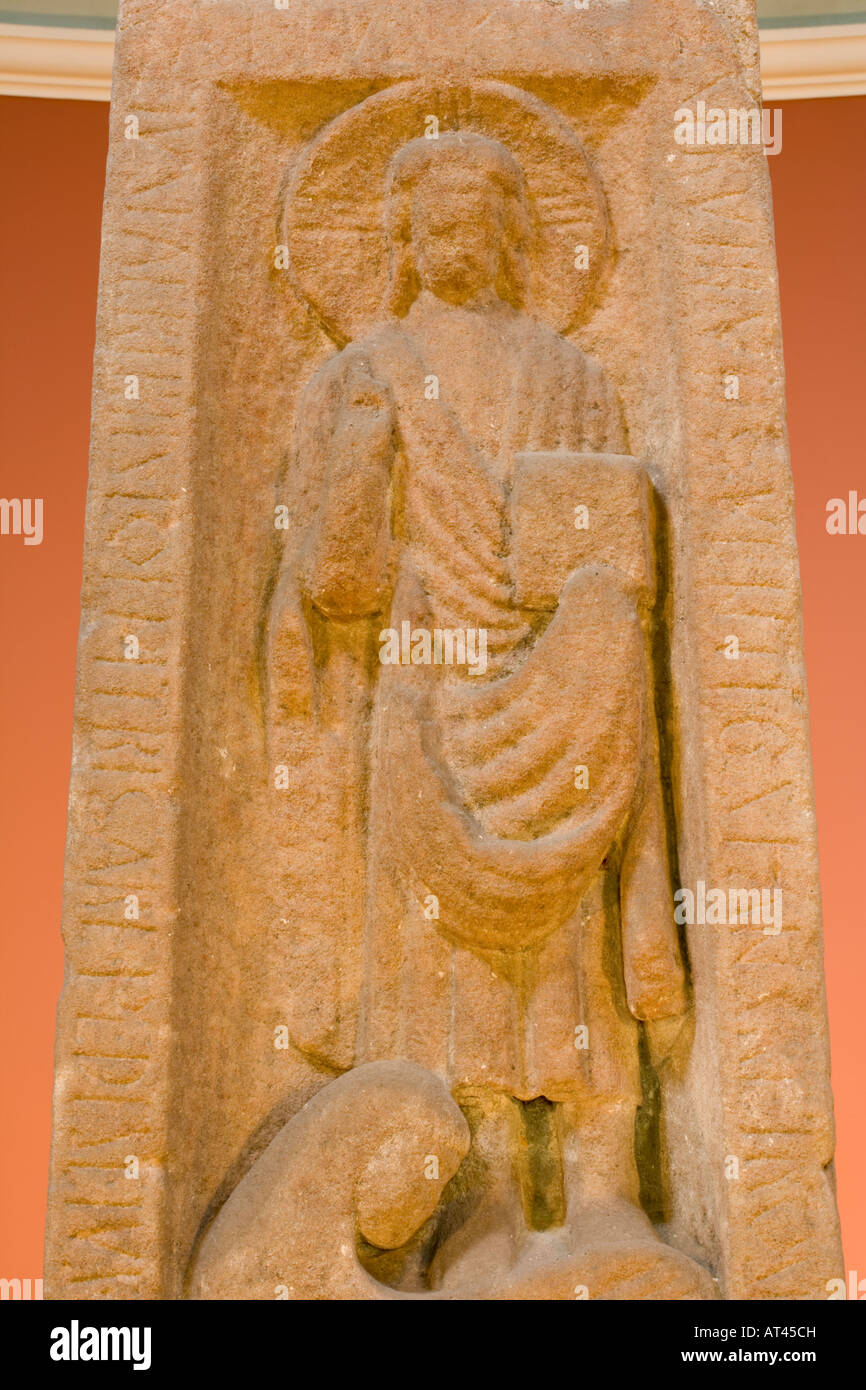 Ruthwell Cross near Annan is a 8th centuary Anglo Saxon cross Mary ...