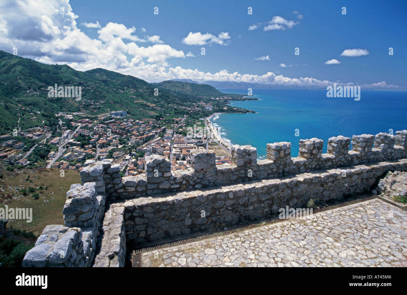ItalyPalermo Province, SicilyCefalúView at the top of La Rocca / the ...