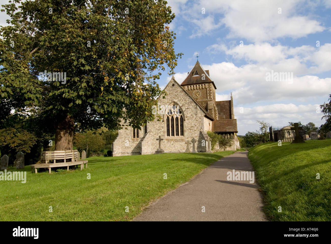 St Laurence church Seale Surrey UK Stock Photo - Alamy