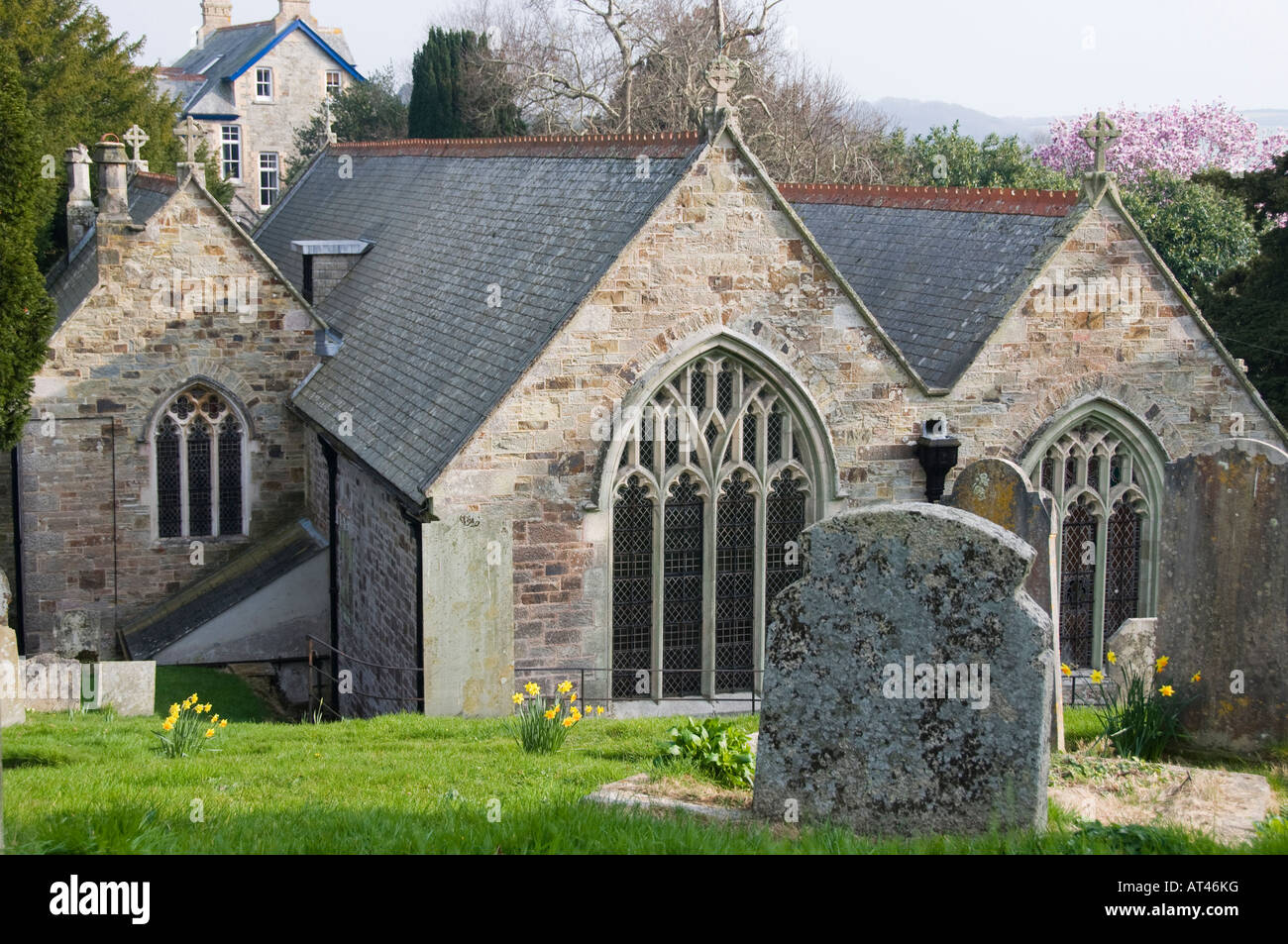 St Feock Church near truro Cornwall Stock Photo - Alamy