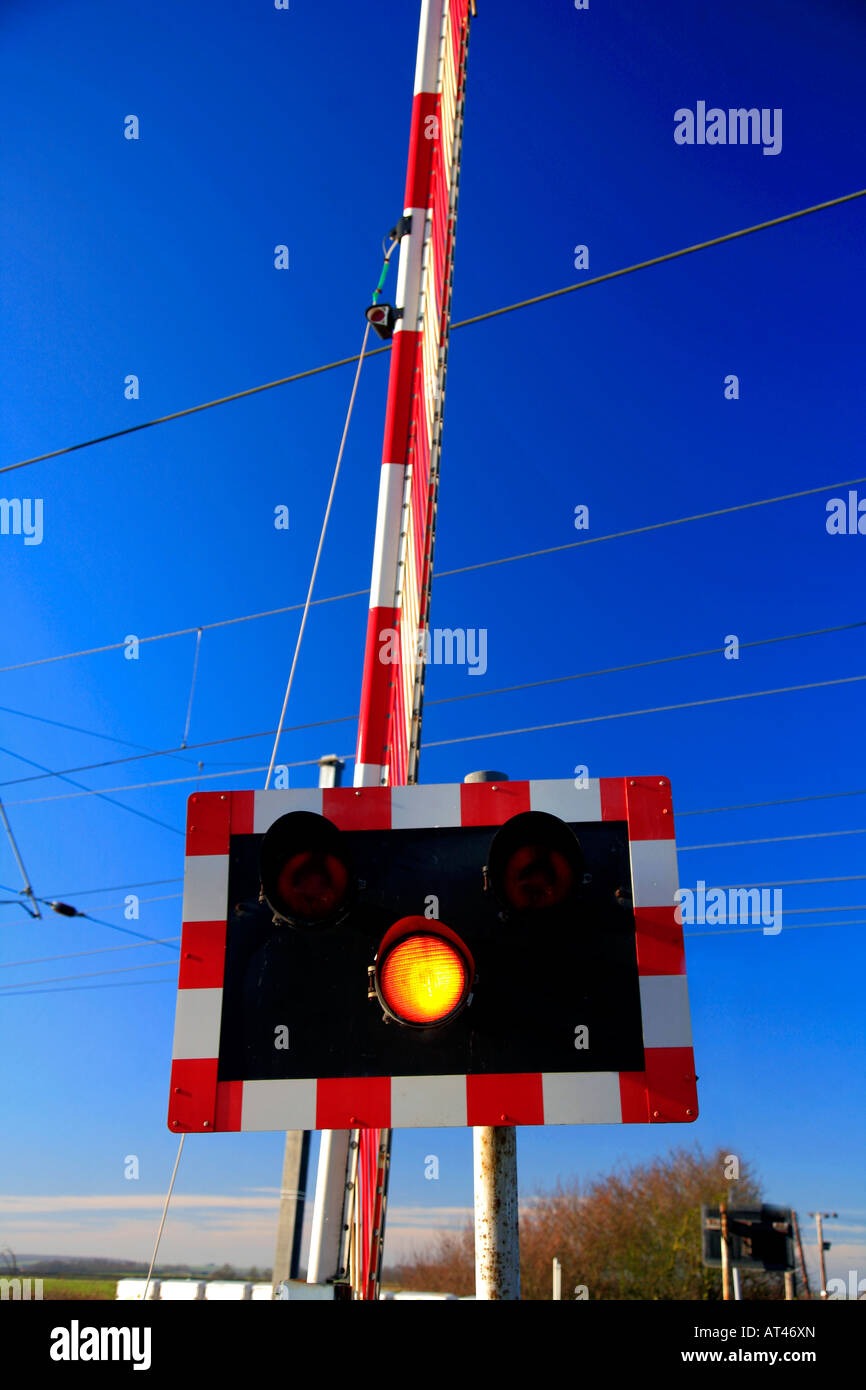 Amber Stop Signal level crossing at Conington crossing near ...
