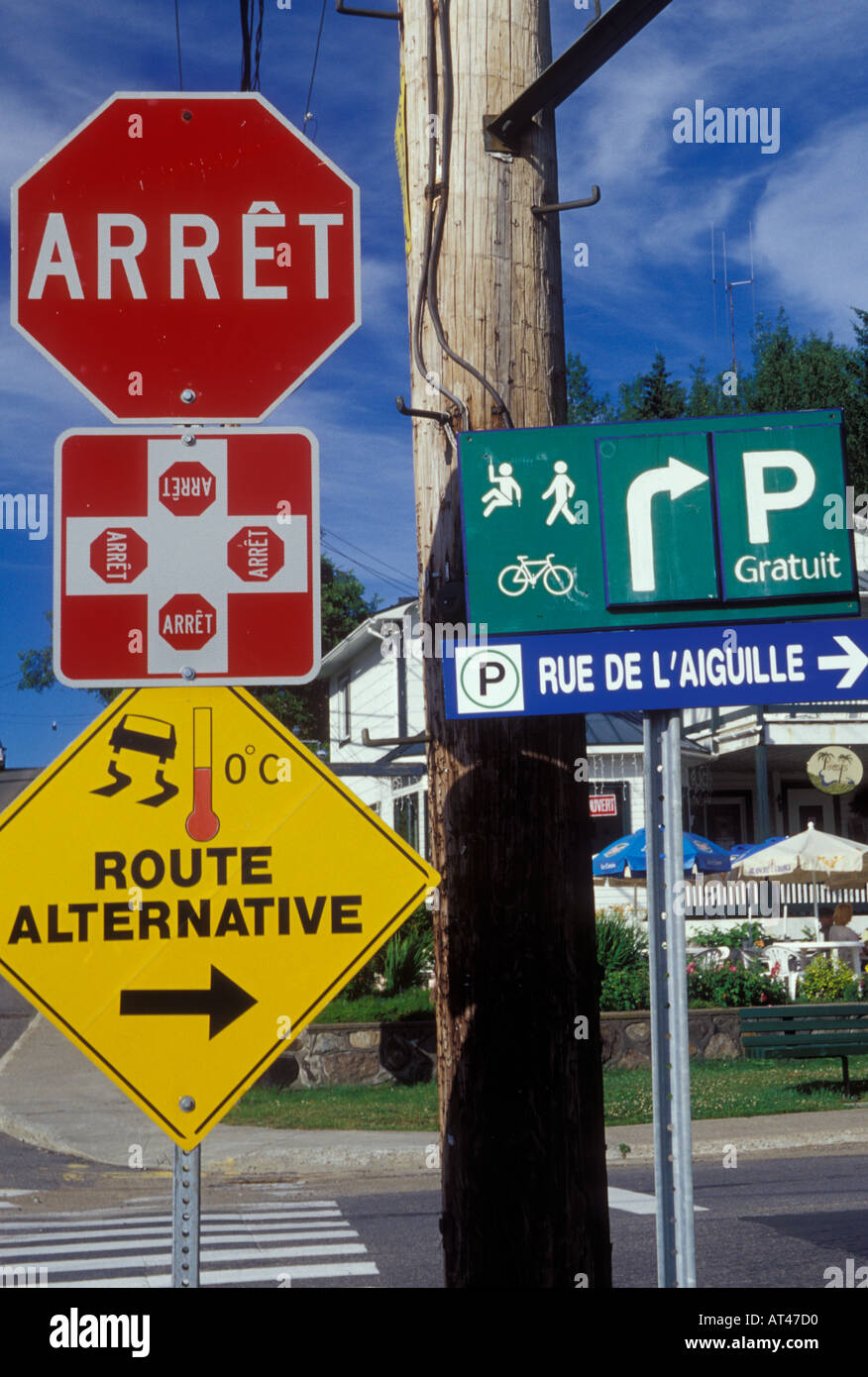 French language stop sign quebec hi-res stock photography and images ...