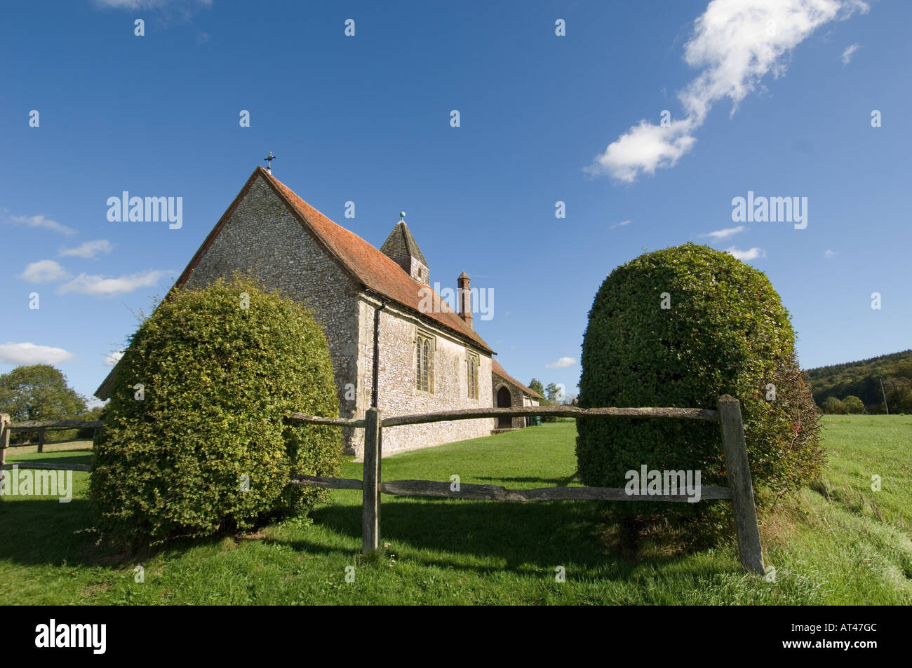 St Huberts church Idsworth Hampshire England UK 1053AD with 14th ...