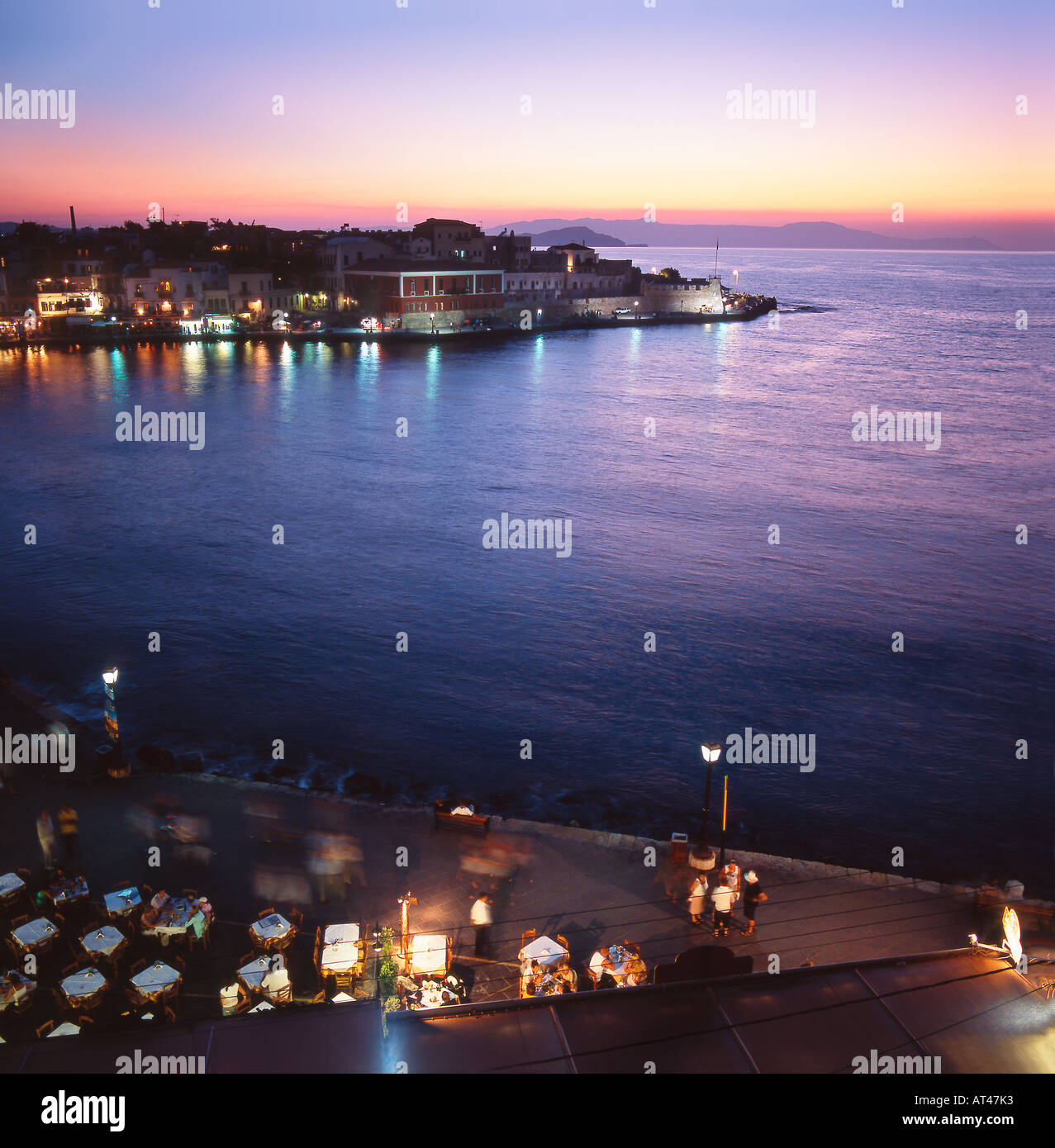 The port of Chania in Crete Stock Photo - Alamy