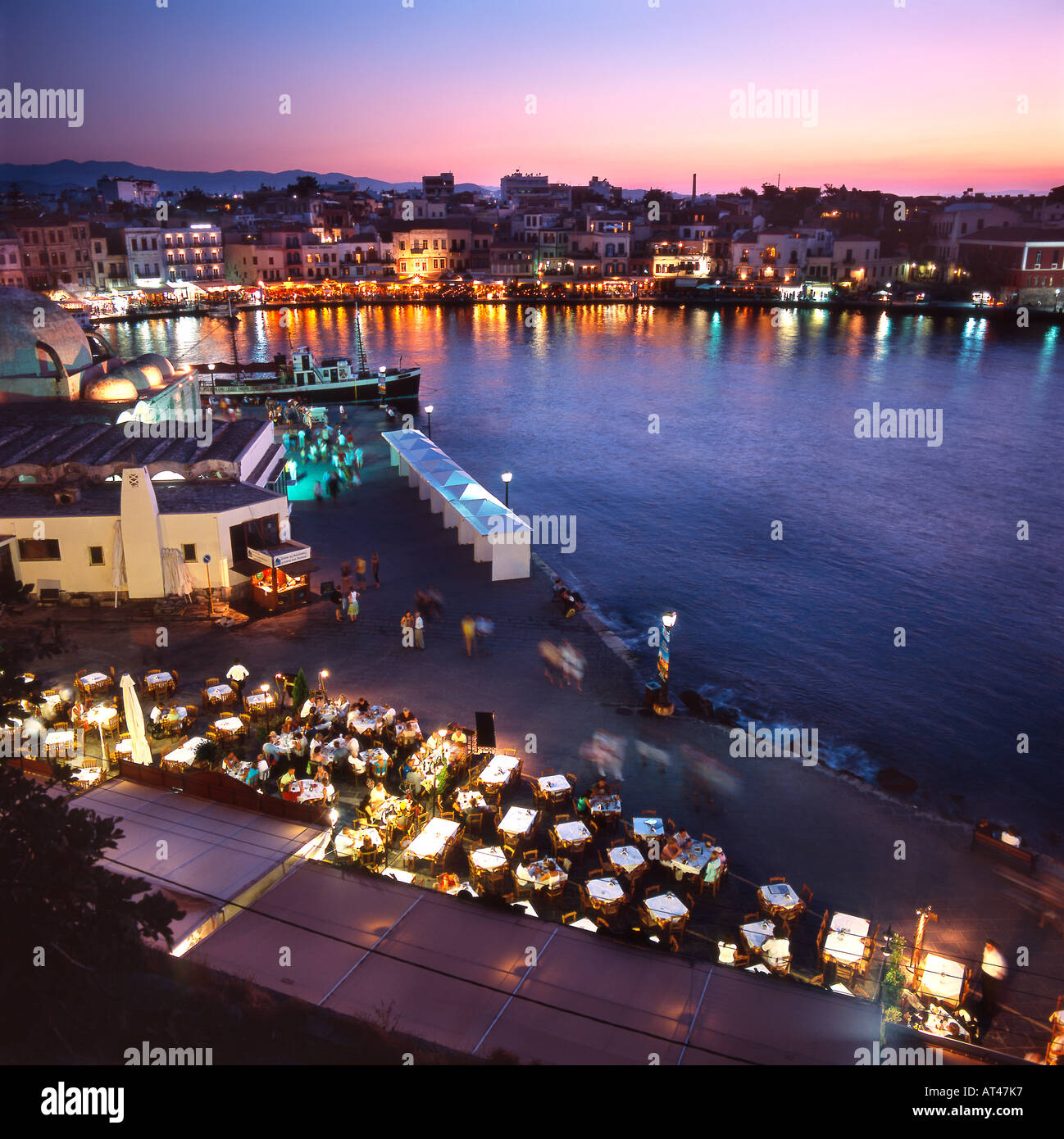 The port of Chania in Crete Stock Photo - Alamy