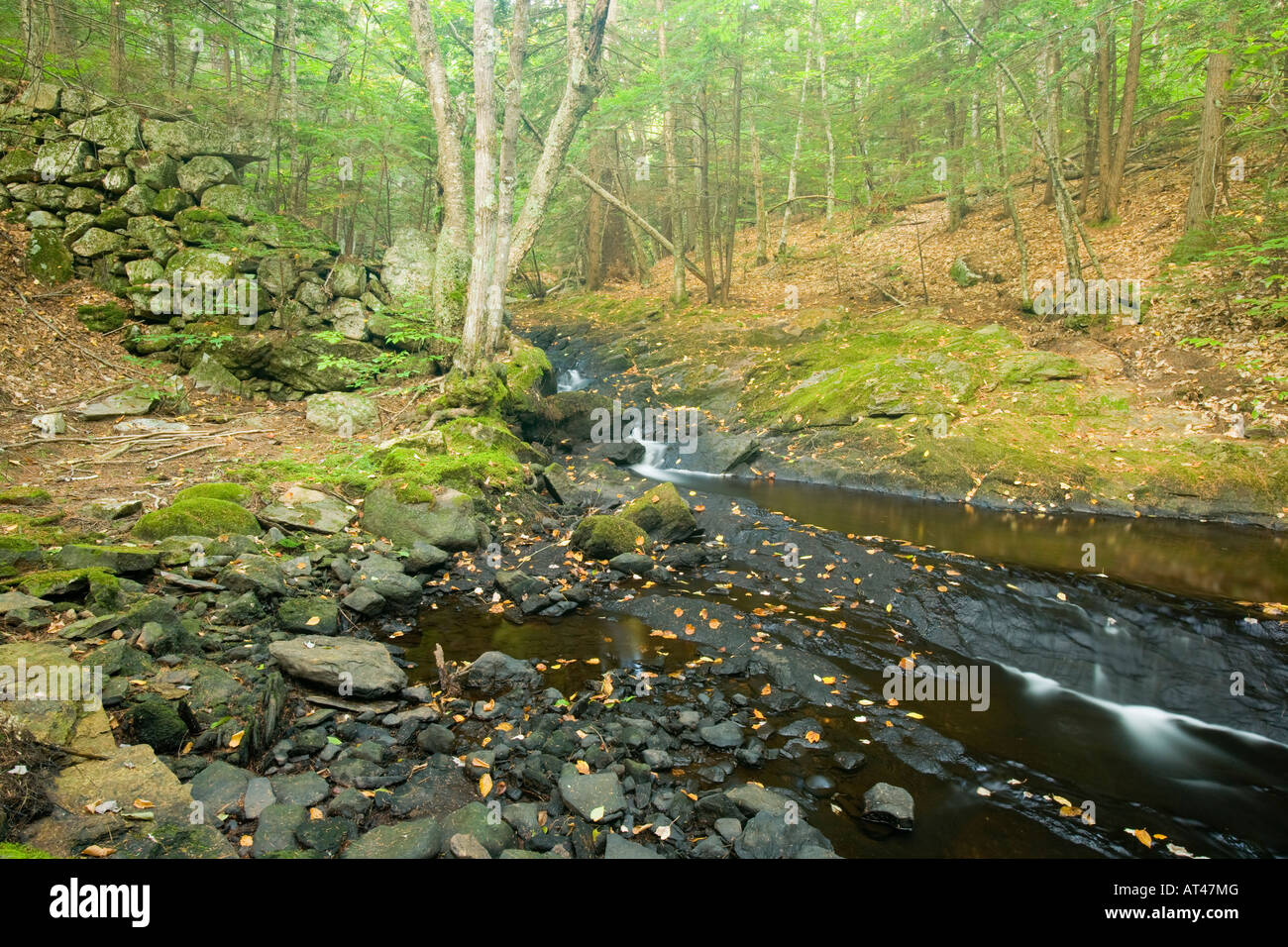 Early fall on the Isinglass River in Strafford, New Hampshire Stock ...