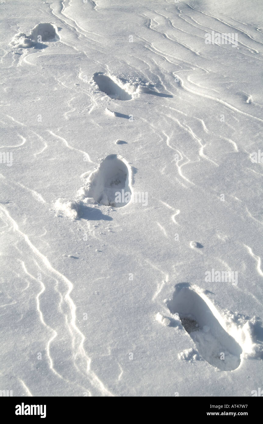 Boot tracks in snow hi-res stock photography and images - Alamy