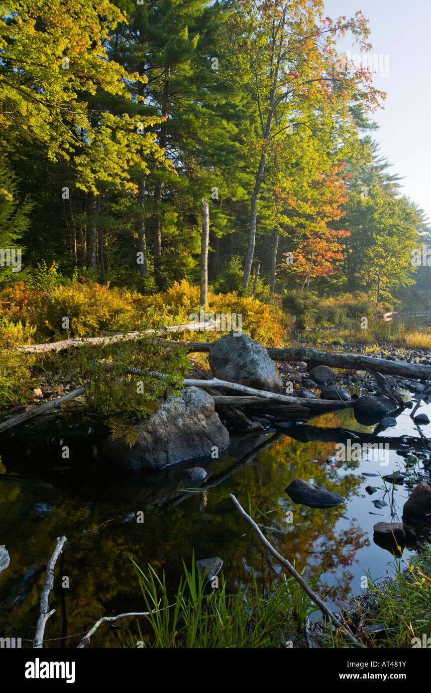 Early fall on the Isinglass River in Strafford, New Hampshire Stock ...