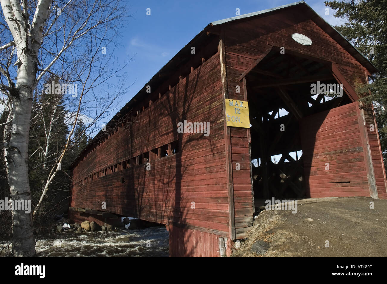 The 1926 covered bridge of Saint Placide de Charlevoix Stock Photo - Alamy