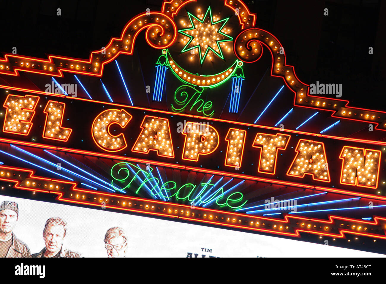 El Capitan Movie theatre sign Hollywood Stock Photo - Alamy