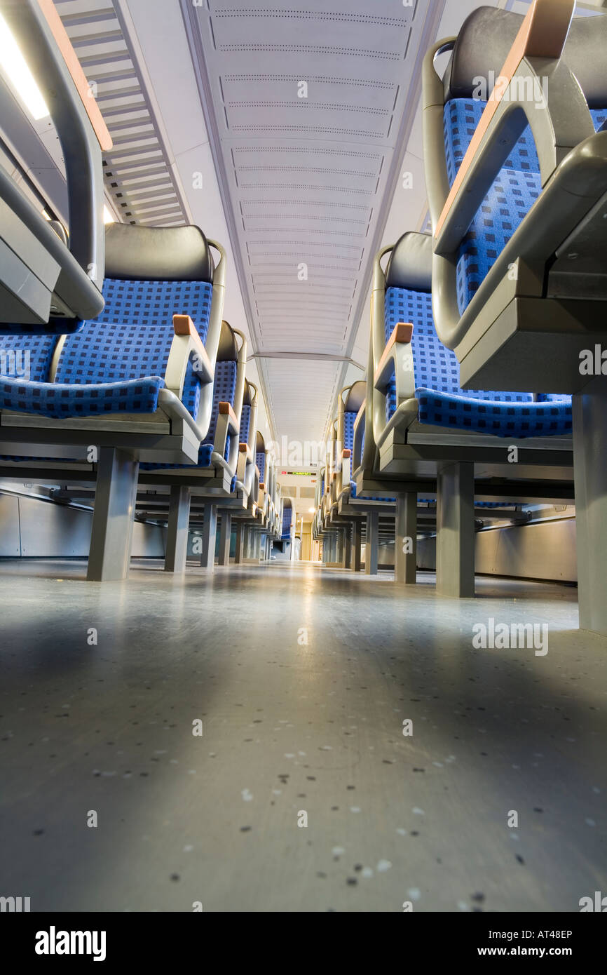 Interior of regional train, Friedrichshafen, Germany Stock Photo - Alamy
