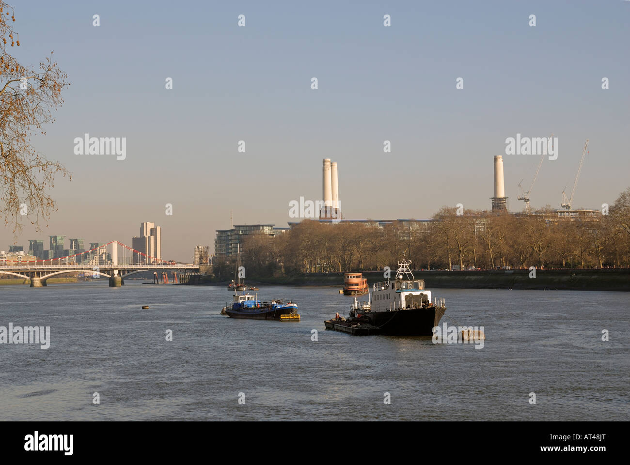 Battersea Power Station and River Thames Stock Photo - Alamy