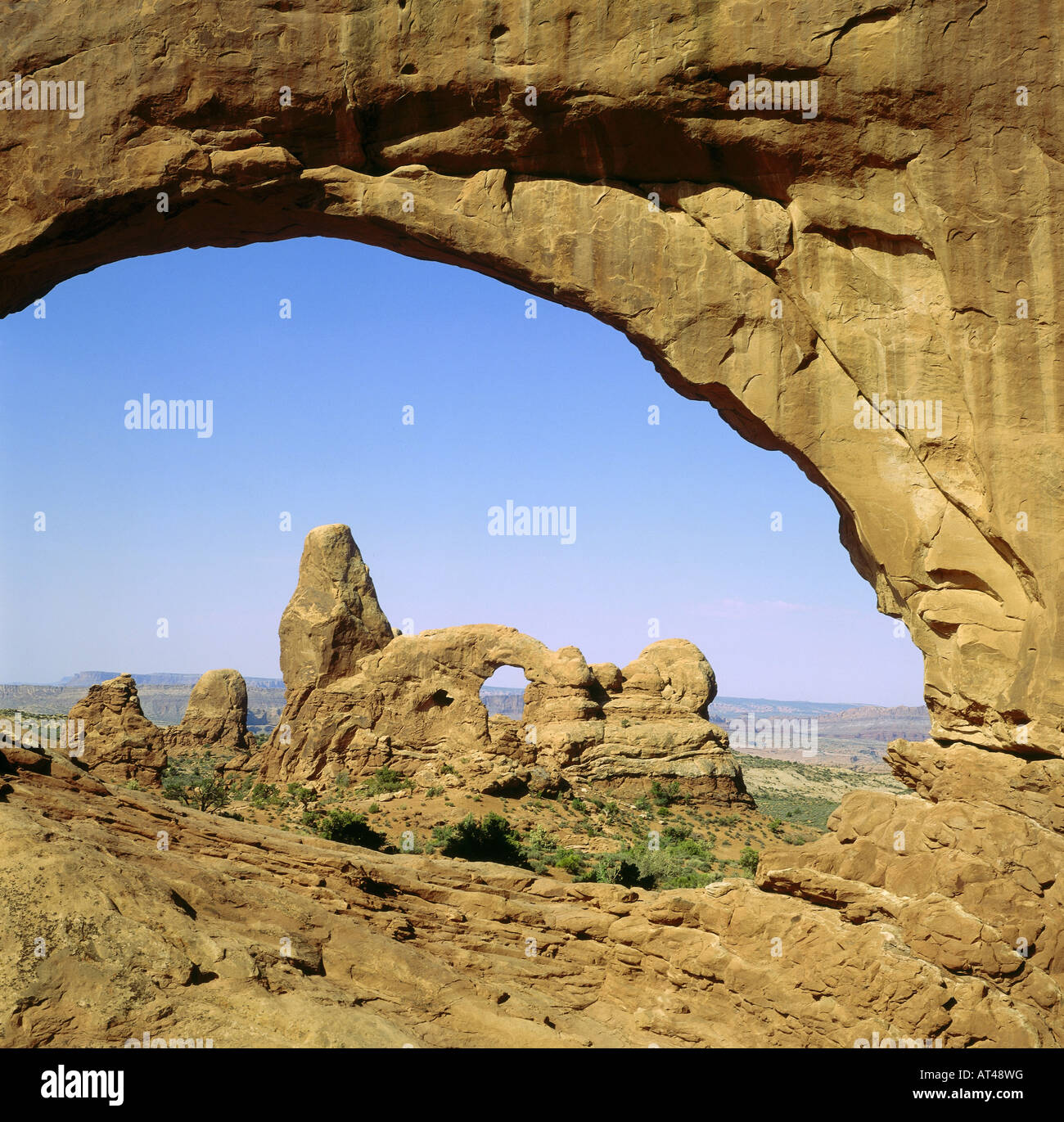 geography / travel, USA, Utah, Arches National Park, view, North Window ...