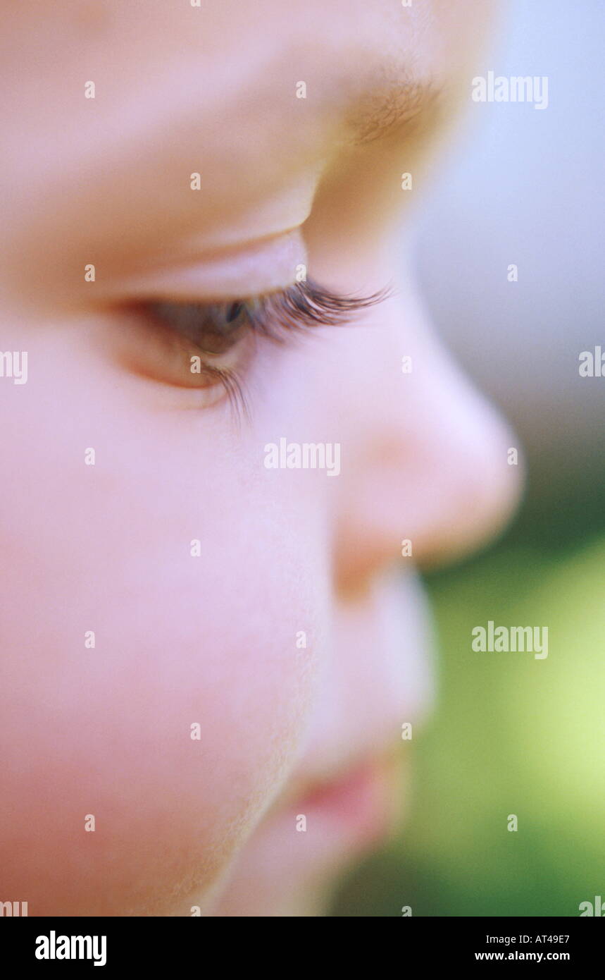 Profile of Young Boy Stock Photo - Alamy