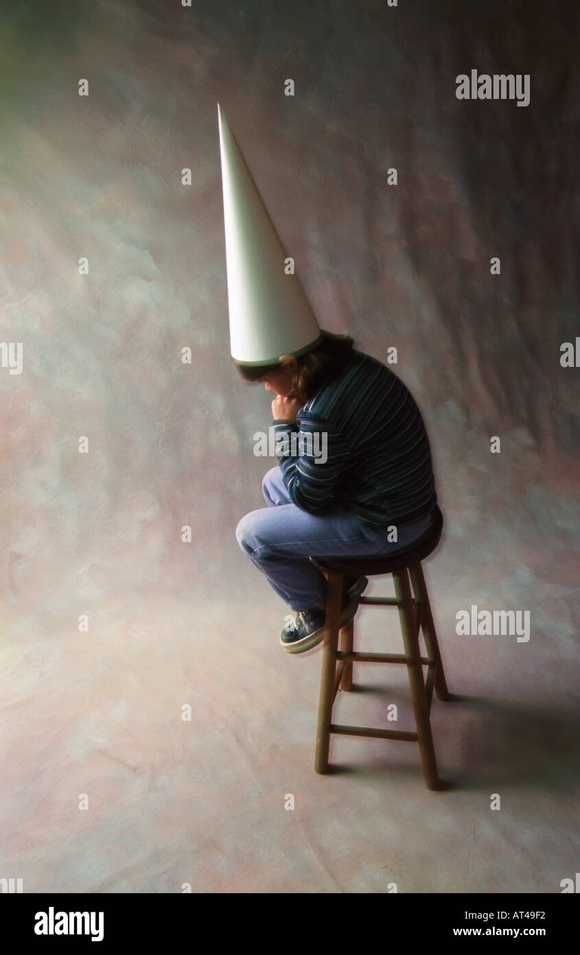 Boy with dunce hat hi-res stock photography and images - Alamy