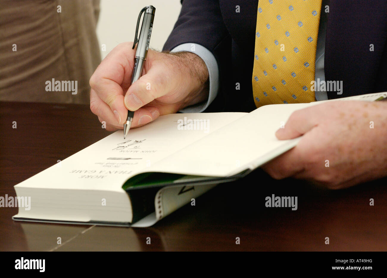 Former Conservative Prime Minister John Major signing book at The ...