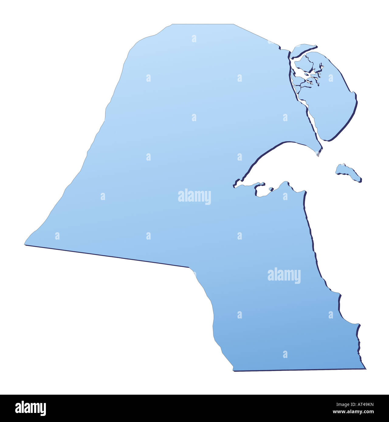 Kuwait map hi-res stock photography and images - Alamy