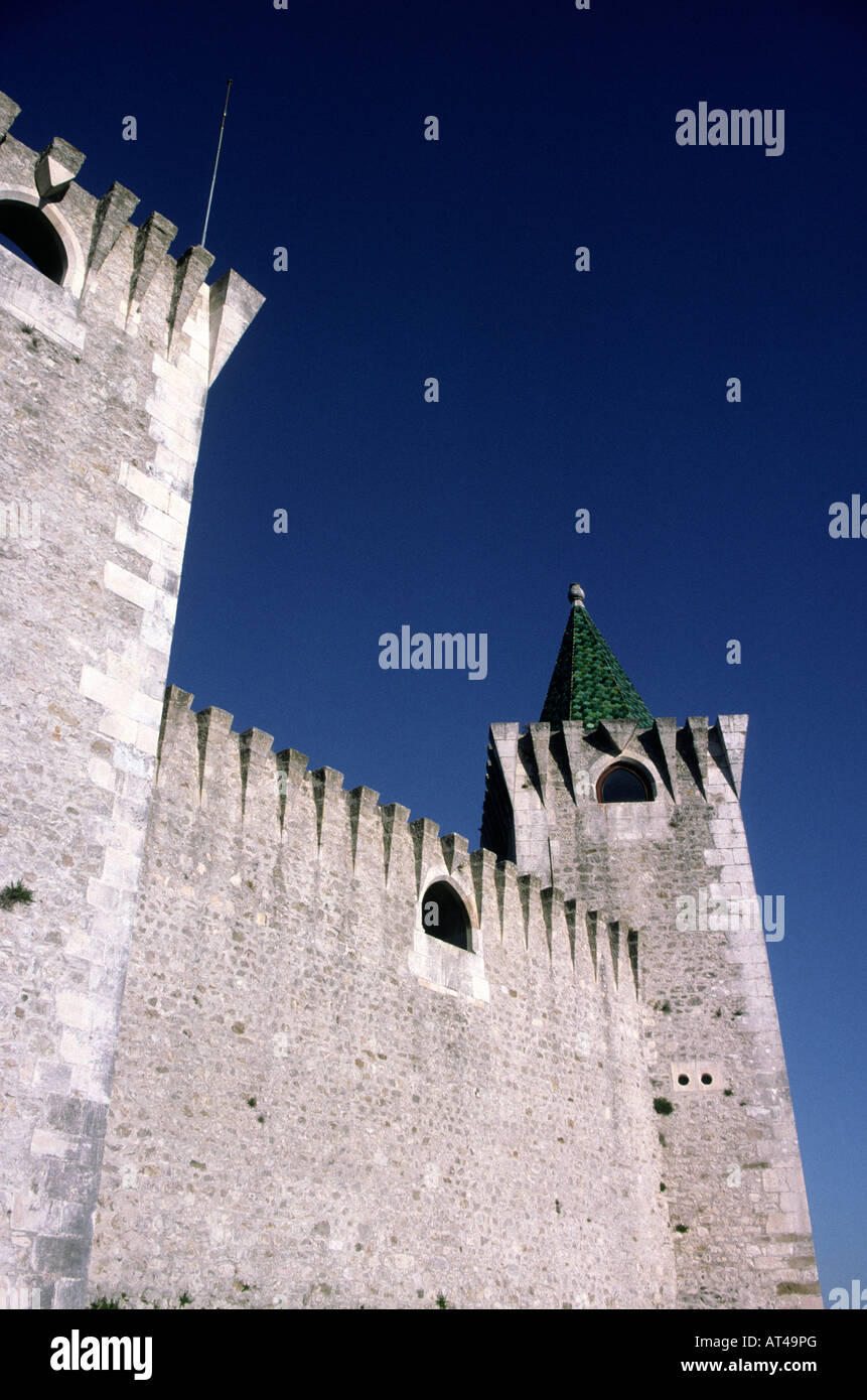 Porto de Mós, Portugal. Detail of the mourisque castle Stock Photo - Alamy
