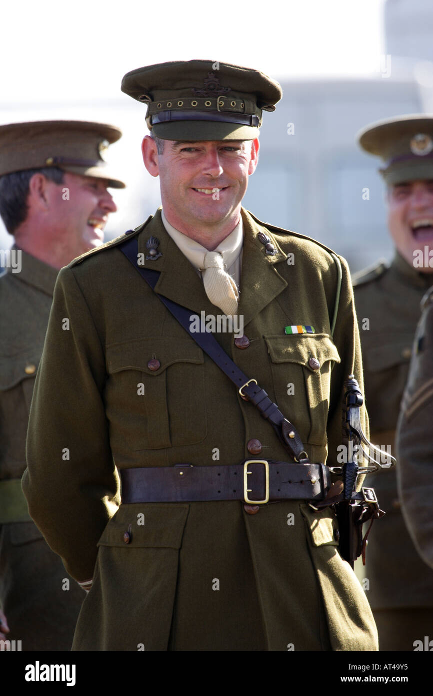 Historic British army personnel at air show Stock Photo - Alamy
