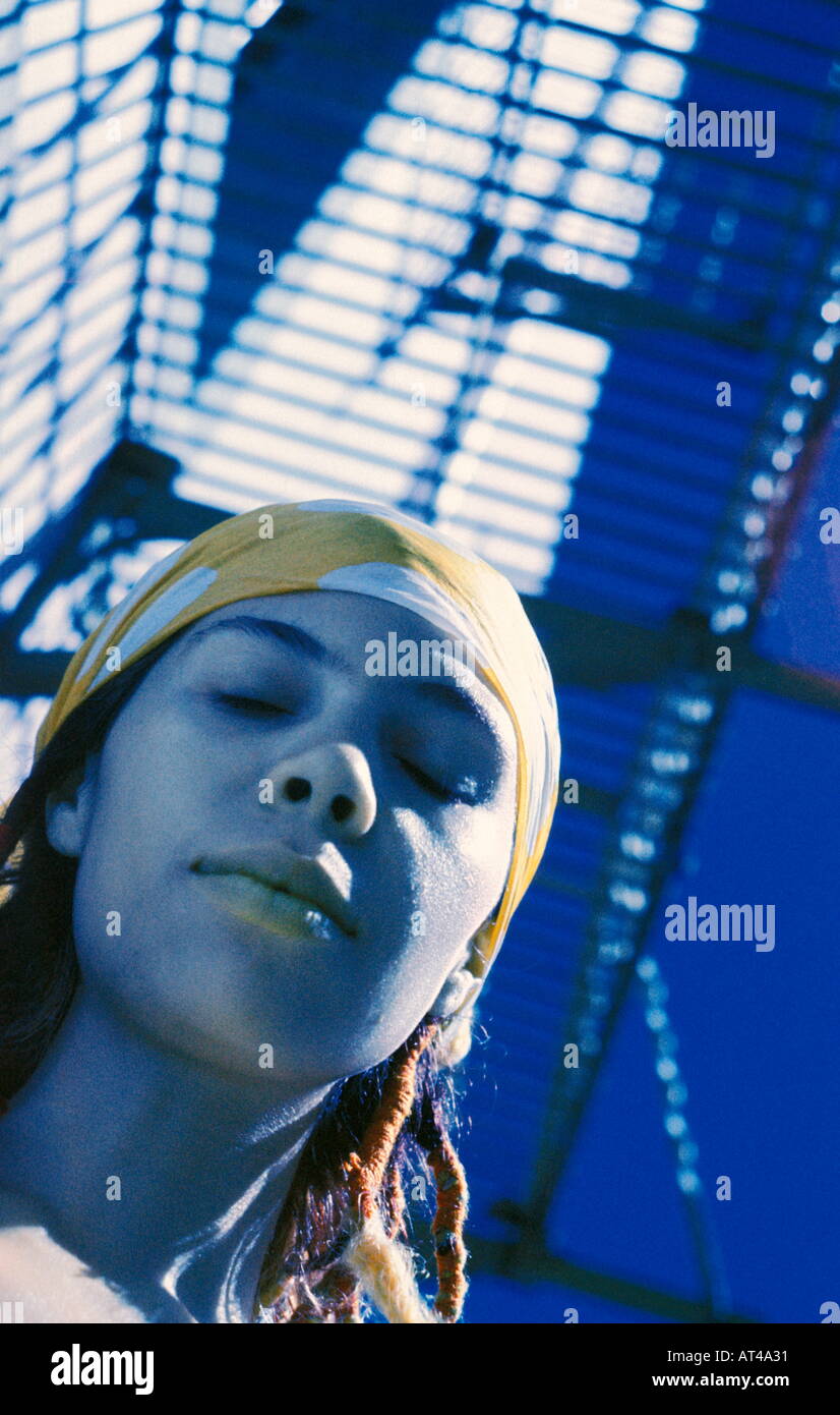 Happy Calm Urban Girl Stock Photo - Alamy