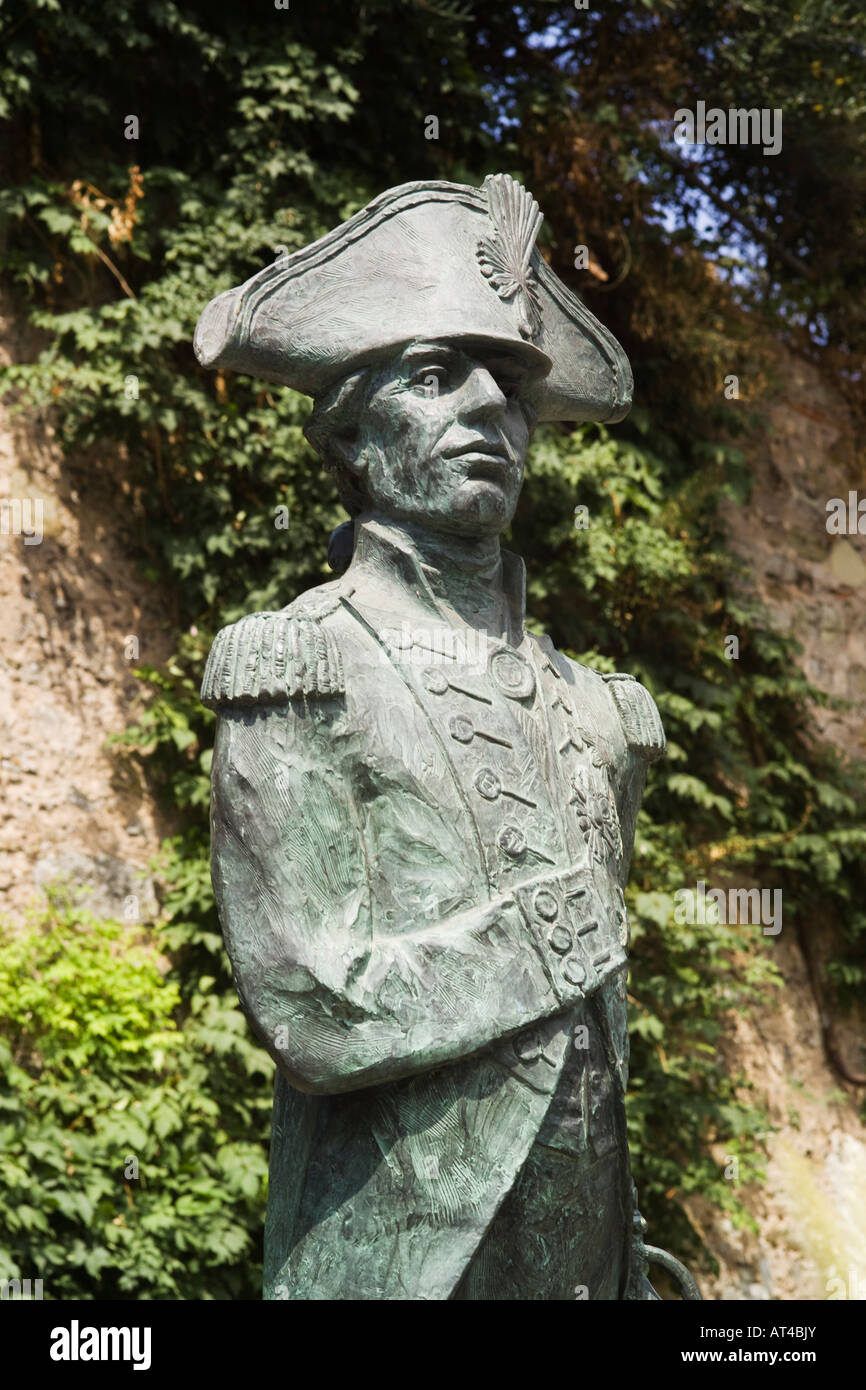 Statue of Admiral Nelson by Southport Gates Gibraltar commemorating the ...
