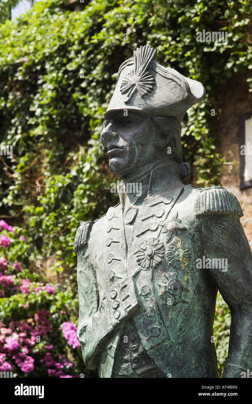 Statue of Admiral Nelson by Southport Gates Gibraltar commemorating the ...