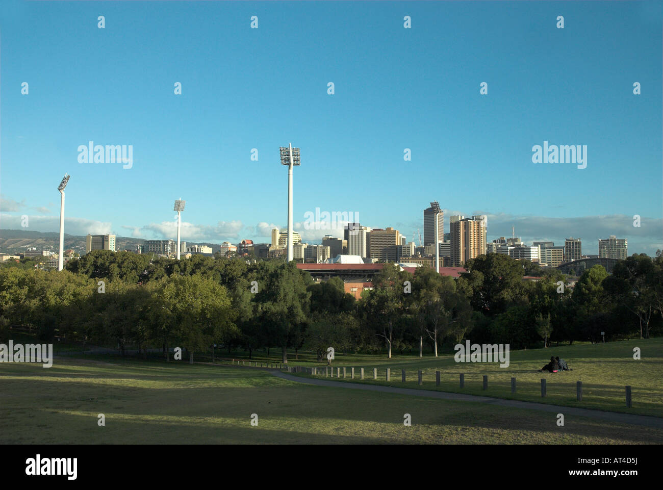 View of Adelaide Oval and skyline from Montefiore Hill, Adelaide, South ...