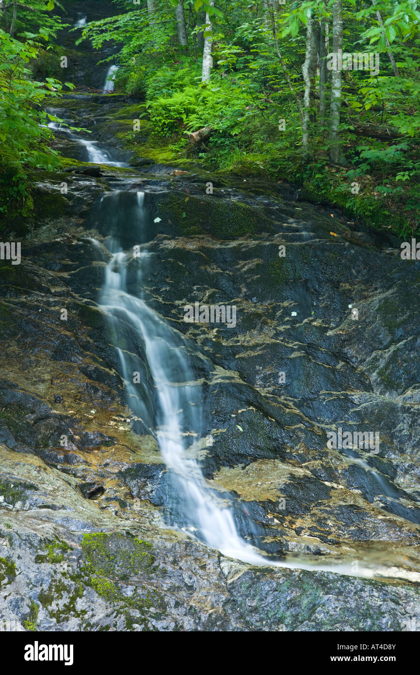A waterfall on Wild Brook in Vermont's Green Mountains. Eden, Vermont ...