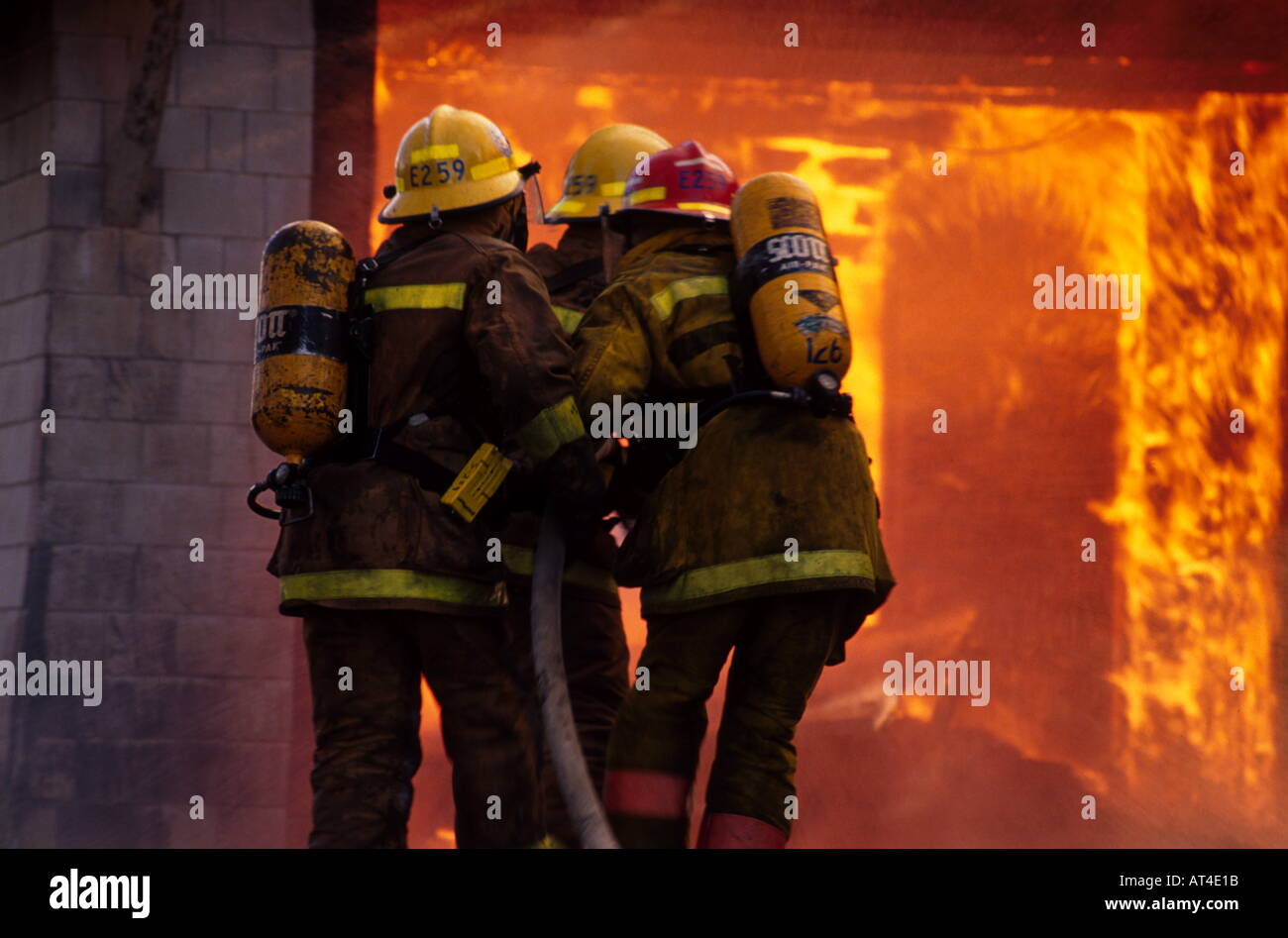 Firemen on the Scene Stock Photo - Alamy
