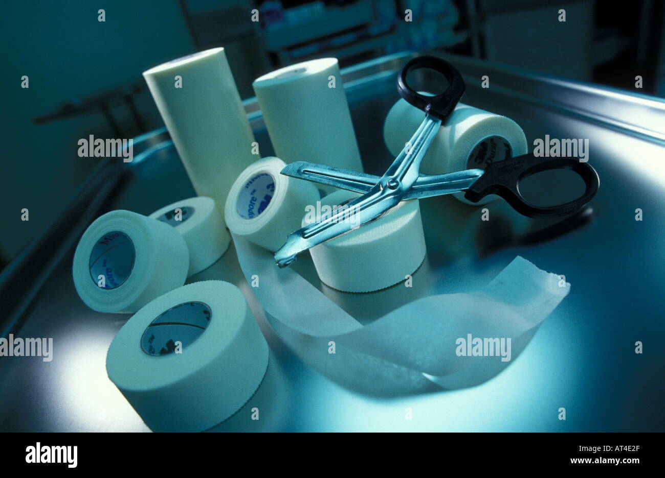 Gauze Tray with Scissors Stock Photo - Alamy