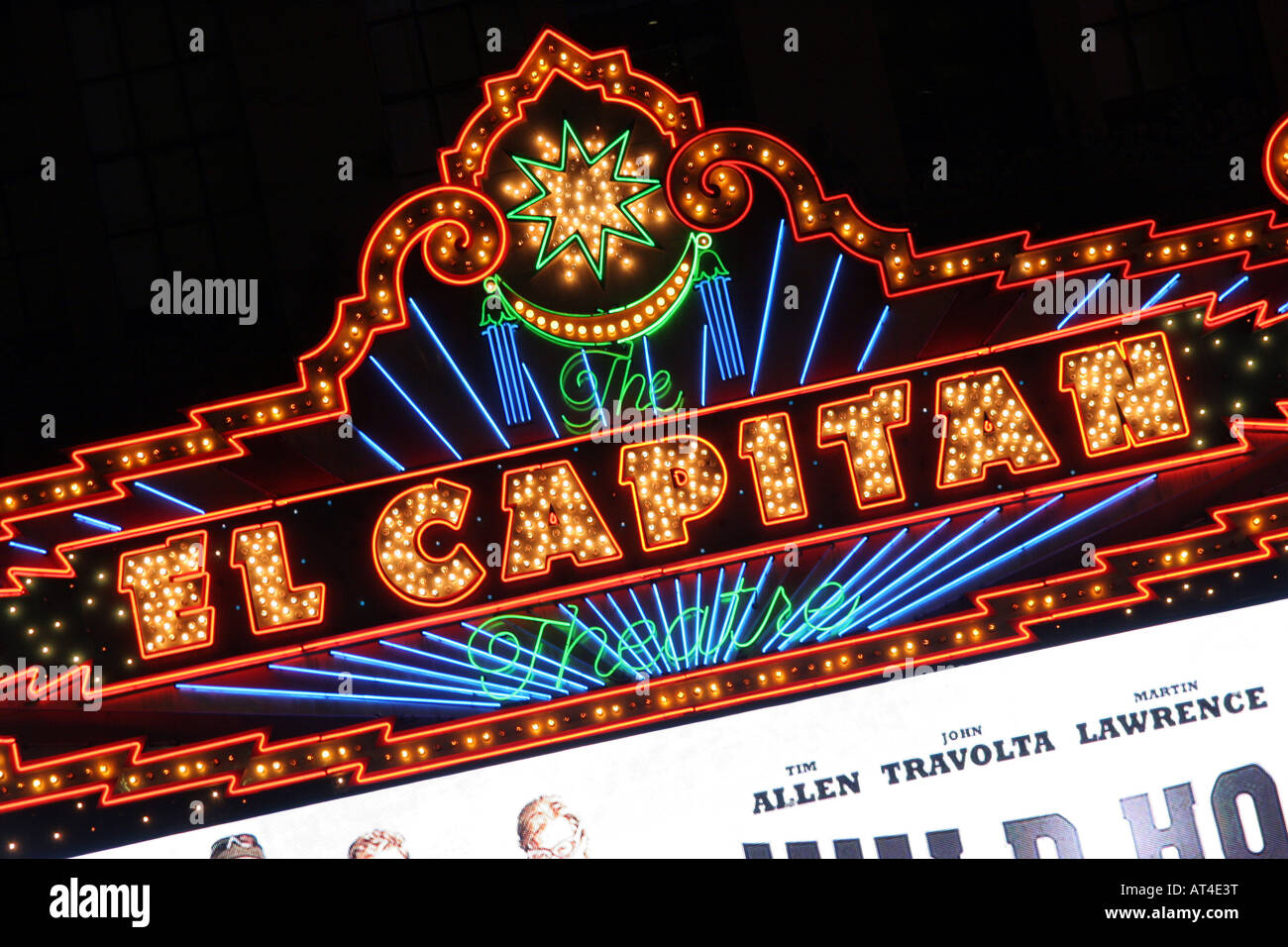 El Capitan Movie theatre sign Hollywood Stock Photo - Alamy