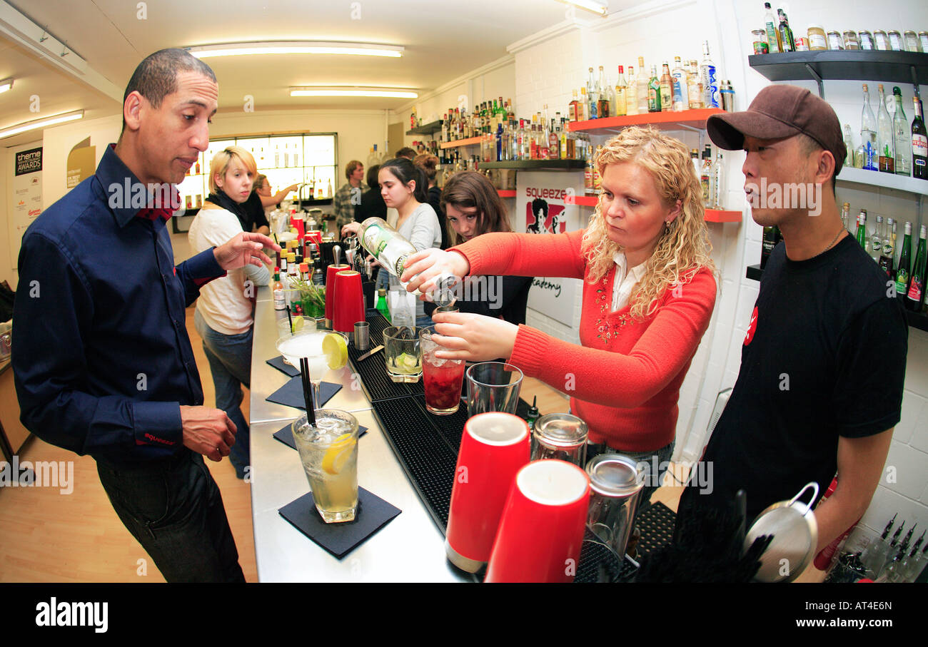 united kingdom london squeeze bar and cocktail academy Stock Photo - Alamy