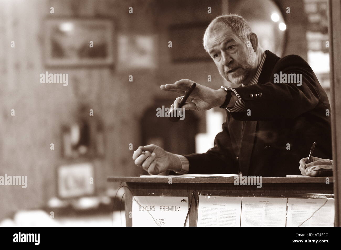 Auctioneer holding mallet hi-res stock photography and images - Alamy