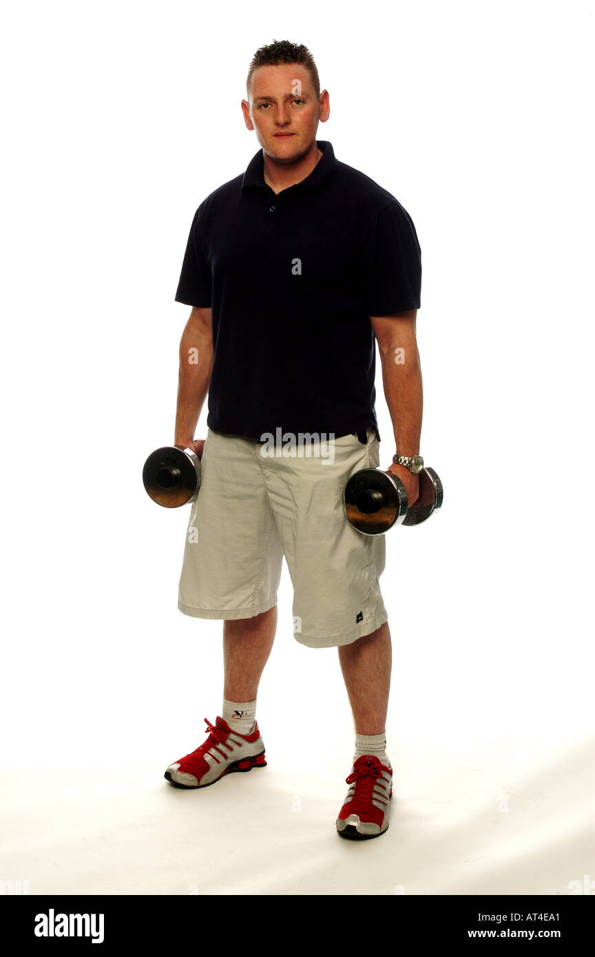 Beefy brawny man muscles fit hi-res stock photography and images - Alamy