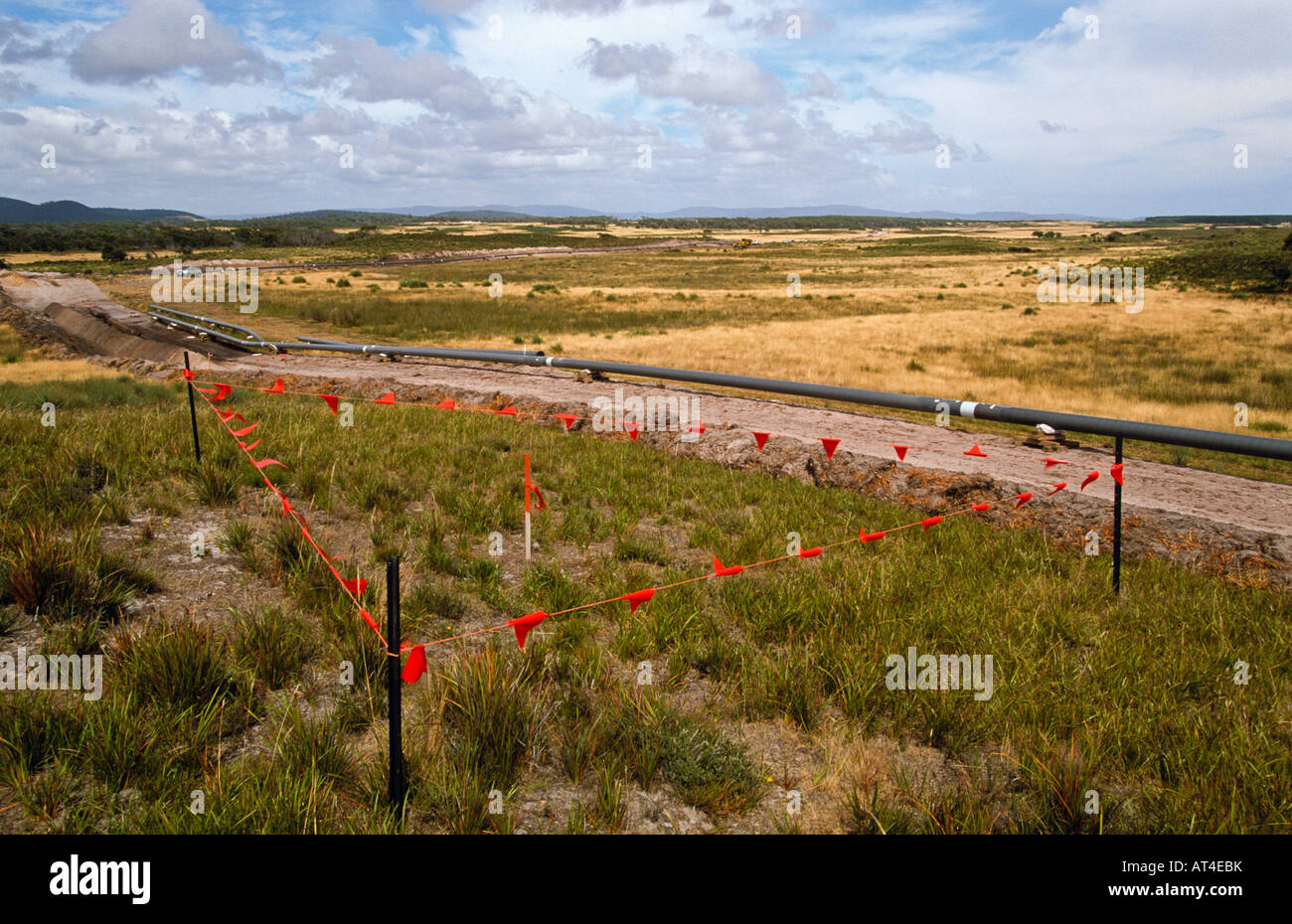 Laying gas pipeline, Tasmania Stock Photo - Alamy