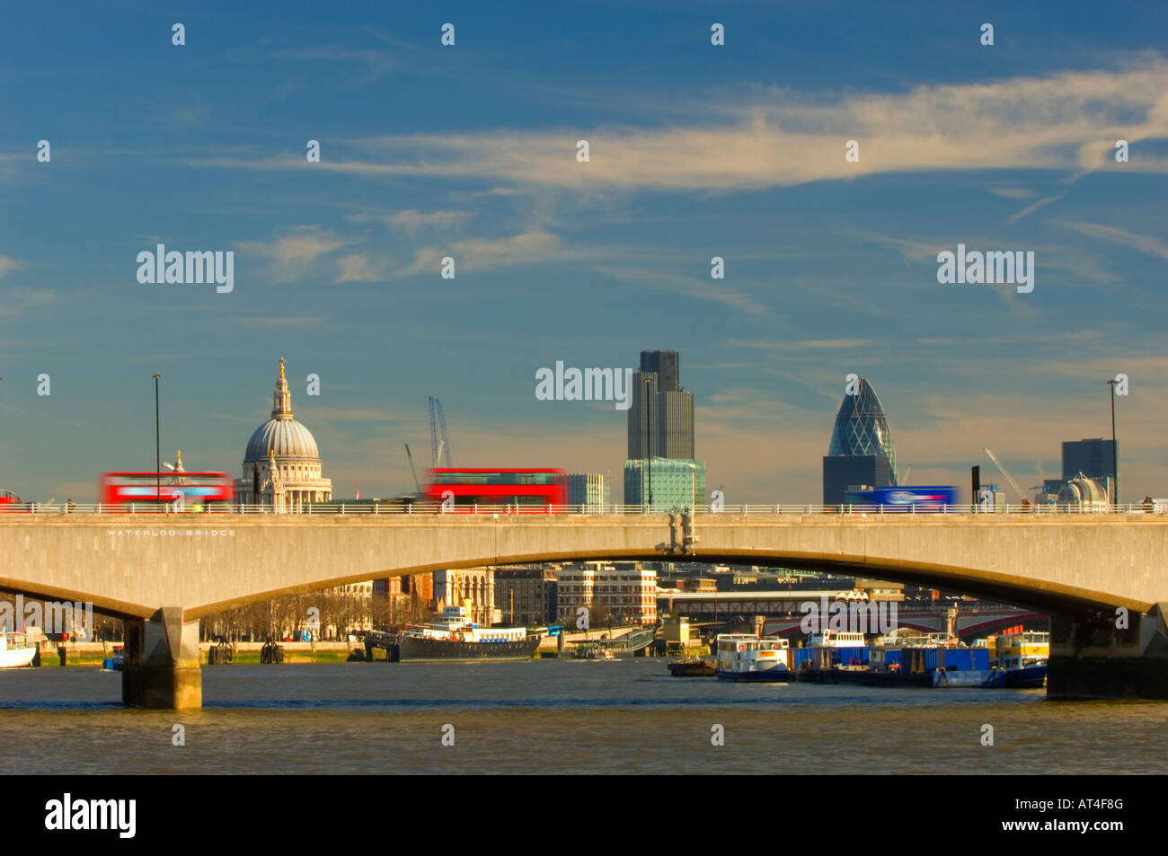 Waterloo Bridge over River Thames London United Kingdom Stock Photo - Alamy