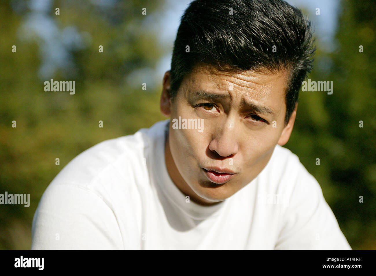 Man Outside, Funny Face Stock Photo - Alamy