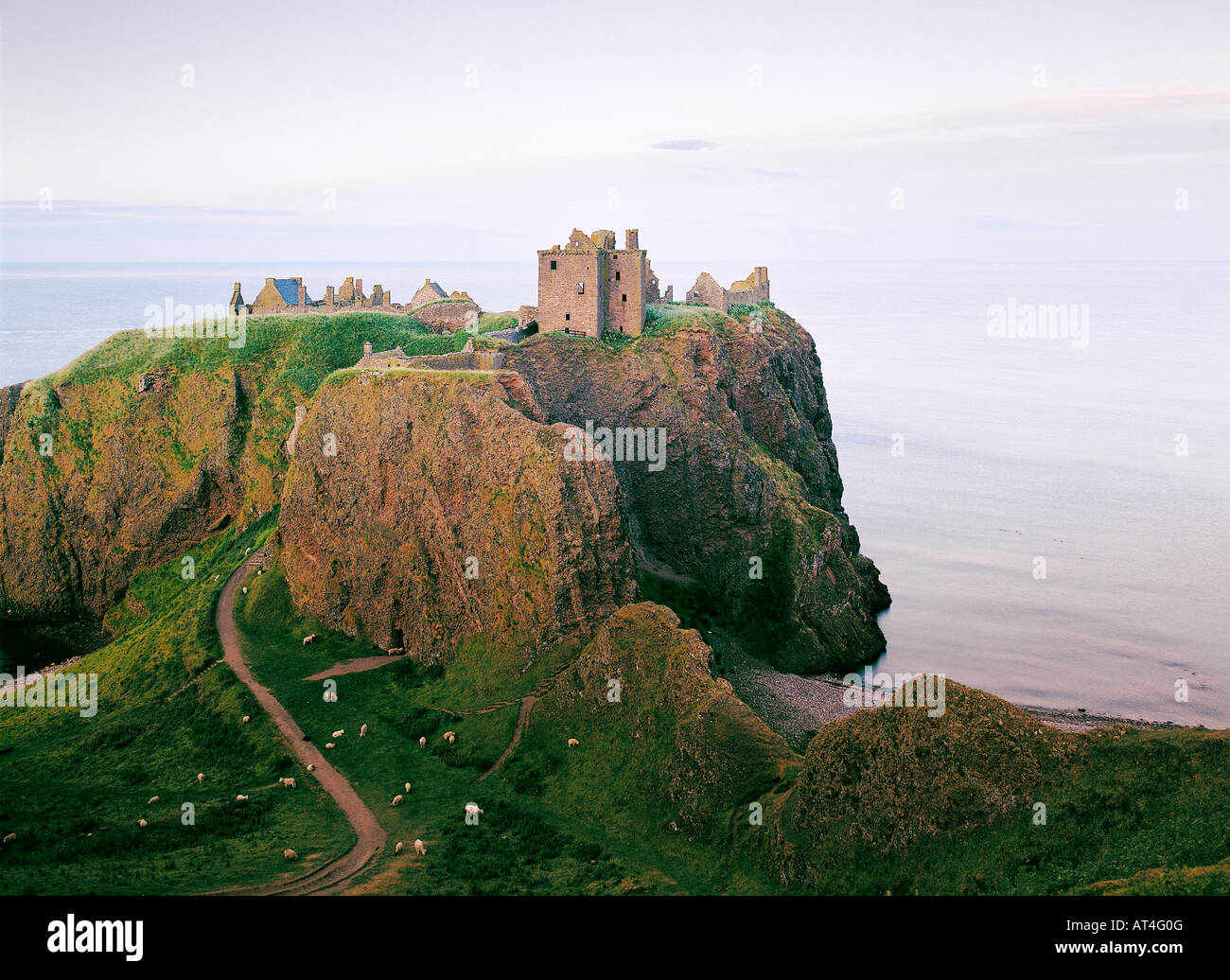 Dunnottar Castle, ancient promontory fort site on the North Sea Coast ...