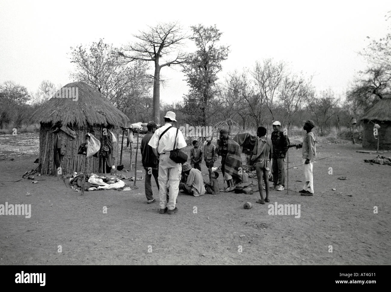 Village Bushmen Kalahari Namibia Stock Photo - Alamy