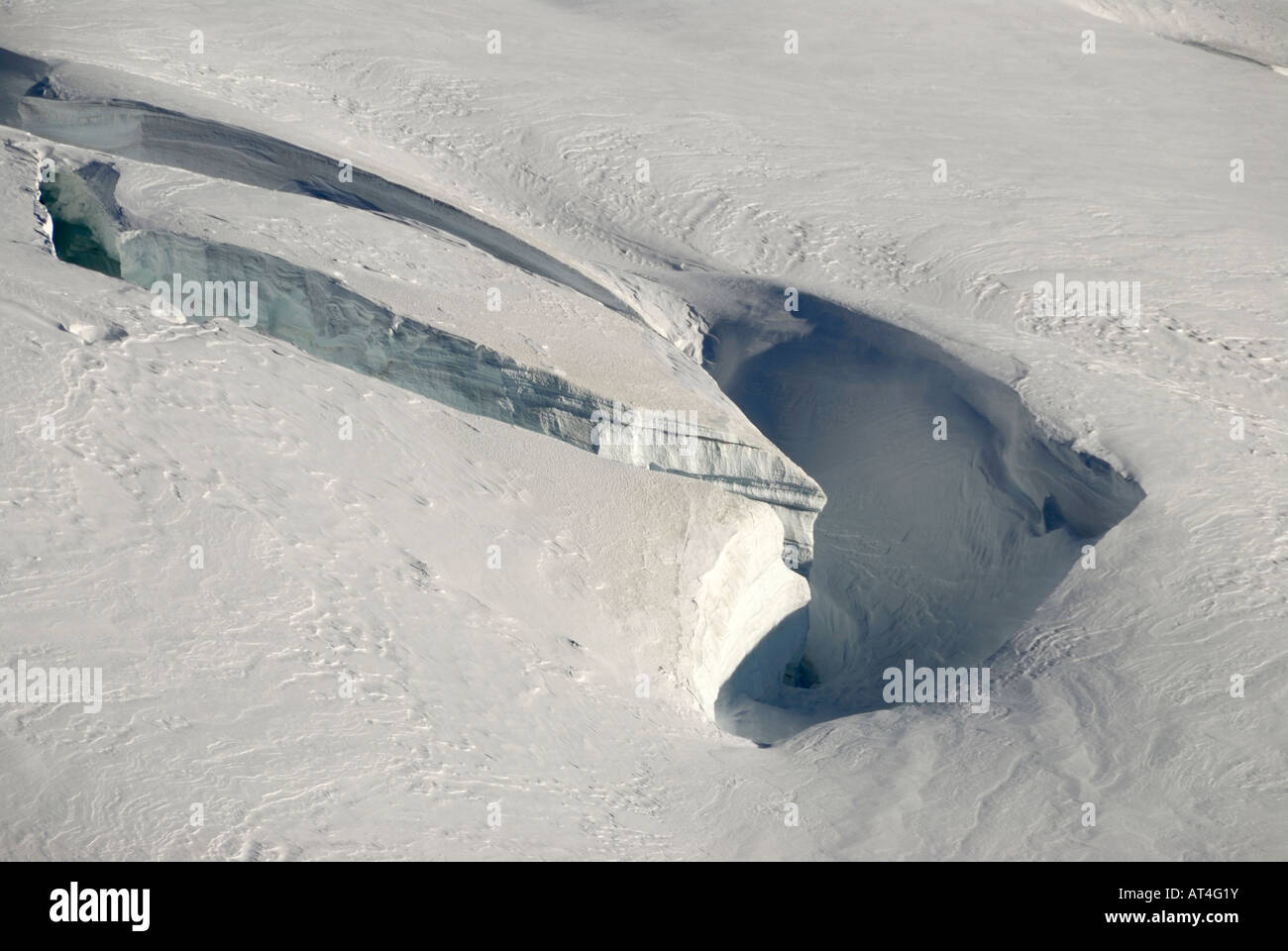 Snow Line on Aletsch Glacier Stock Photo - Alamy
