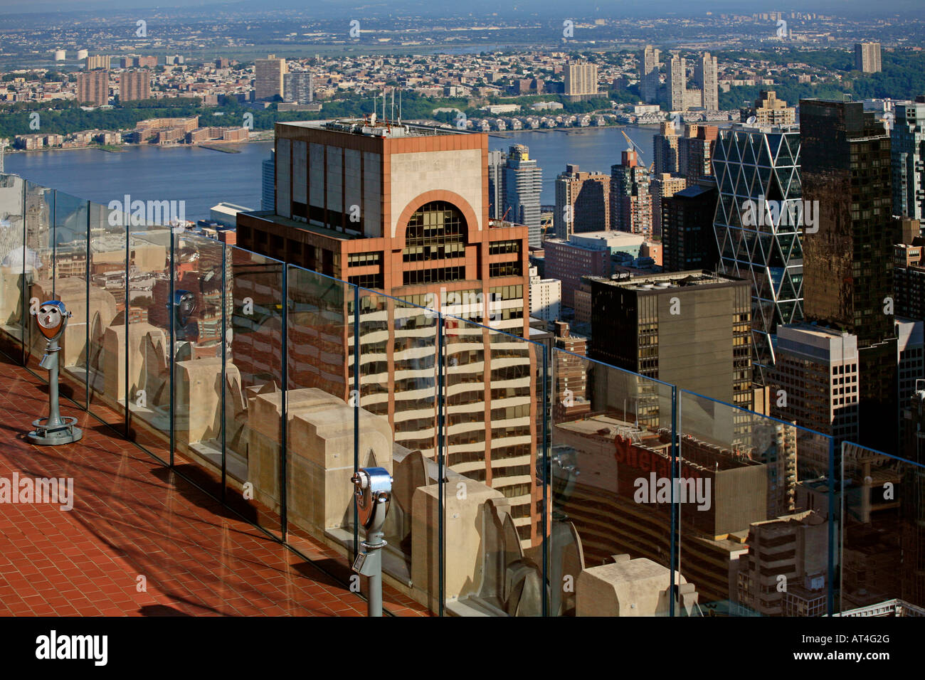 Sky view from TOP OF THE ROCK ROCKEFELLER CENTER NEW YORK CITY Stock ...