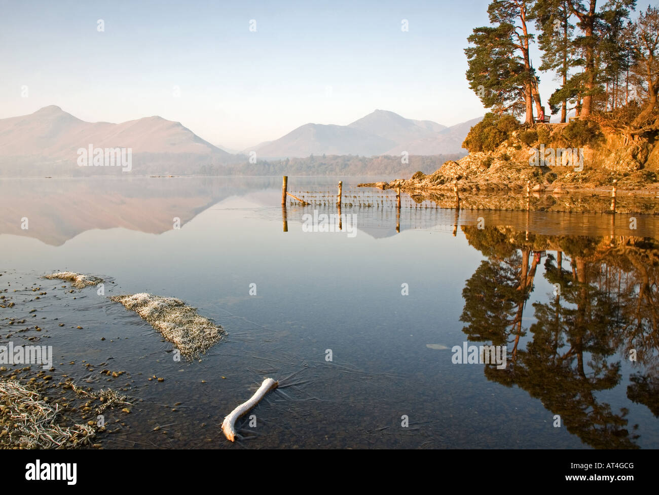 Friars crag at Derwent Water, Lake District National Park Cumbria UK ...