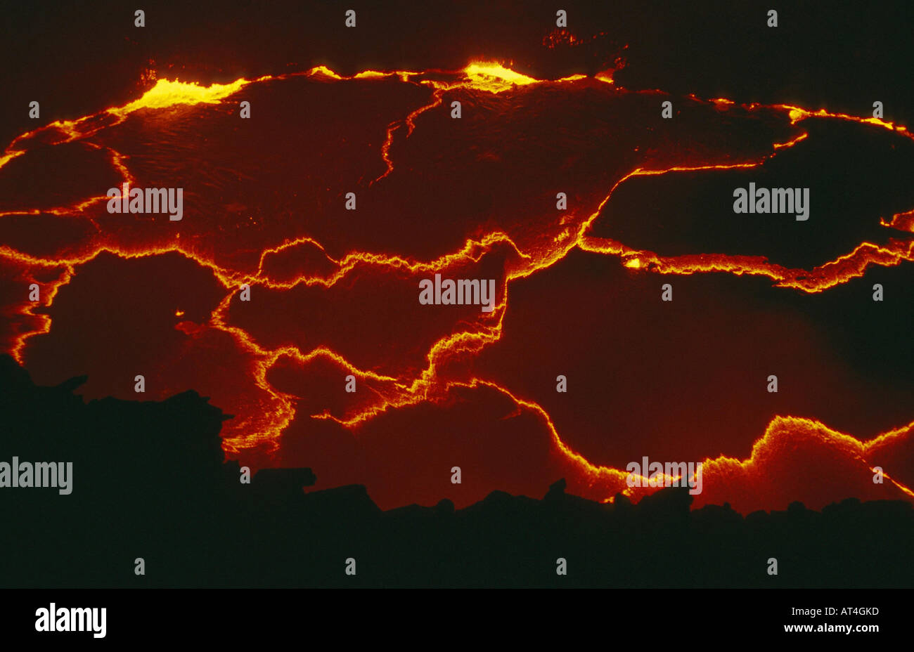 volcano Erta Ale, lava lake, Ethiopia, Danakil Desert Stock Photo - Alamy