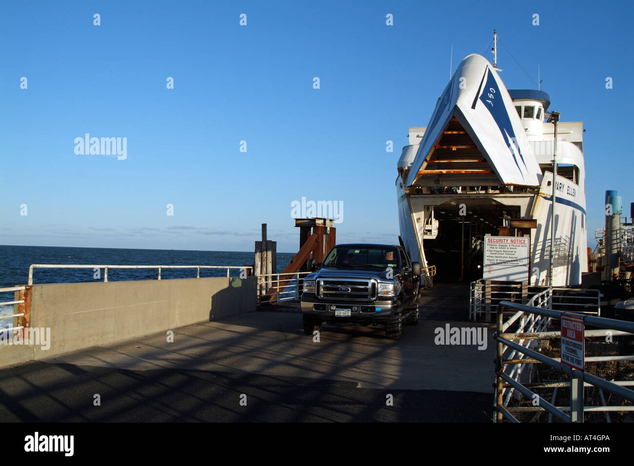 The Mary Ellen ship Cross Sound ferry at Orient Point Long Island New ...