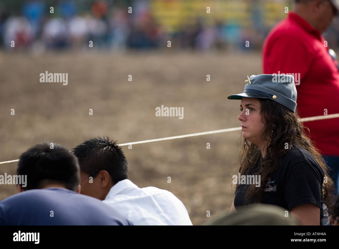 Spectators at Civil War Reenactment event Stock Photo - Alamy