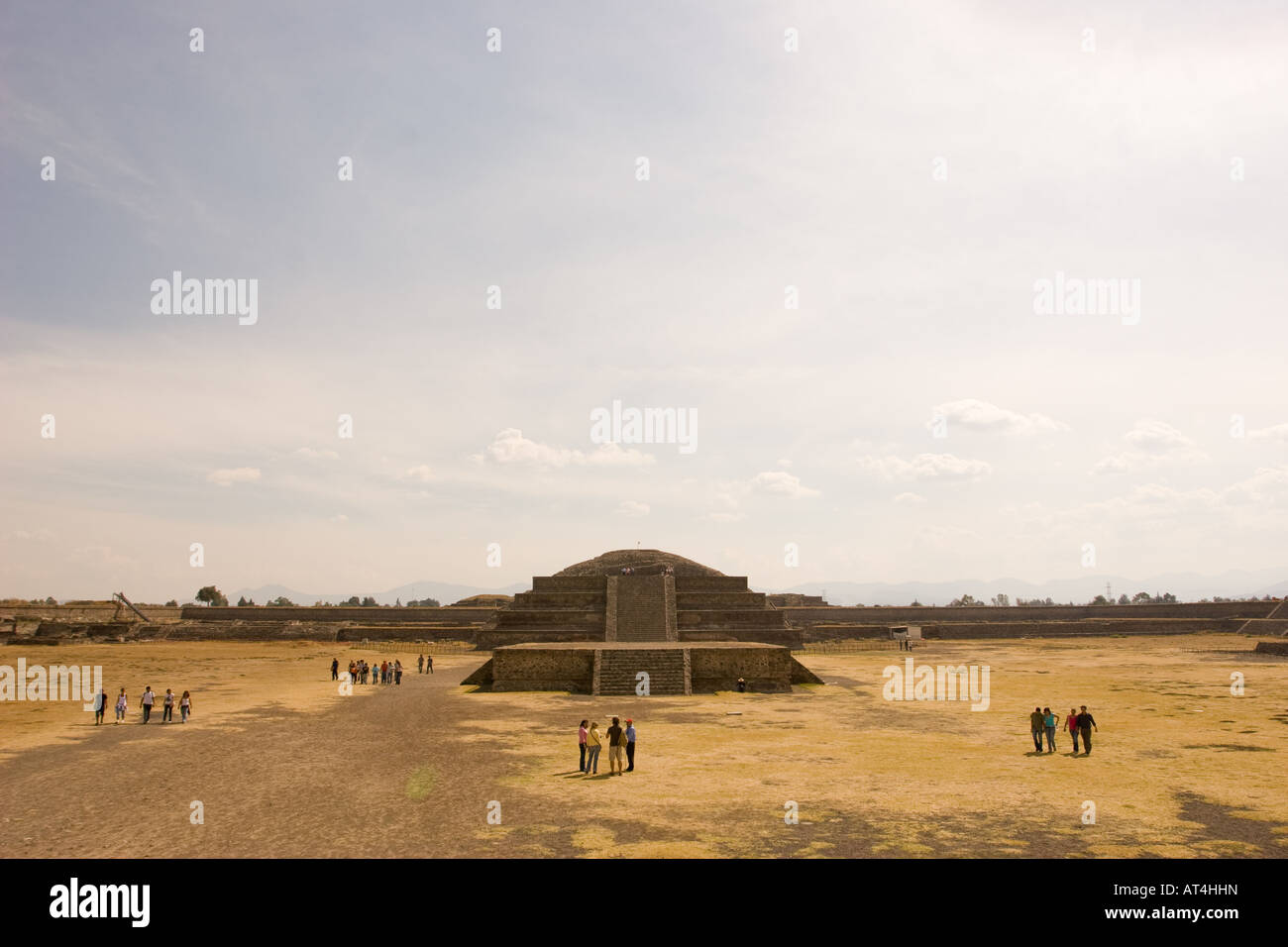 Front view of the Quetzalcoatl (feathered serpent) pyramid temple in ...