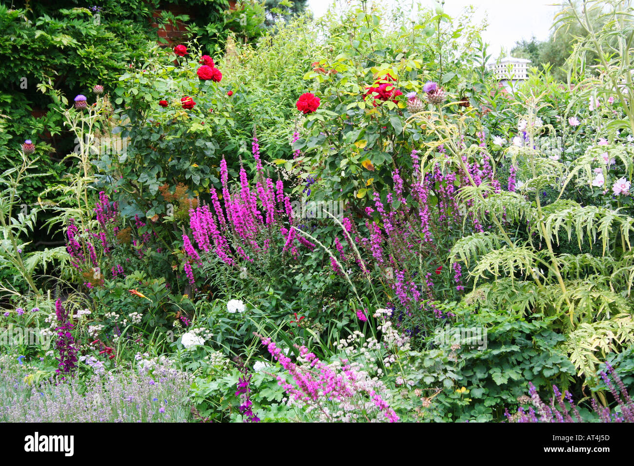 English country flower garden Stock Photo - Alamy