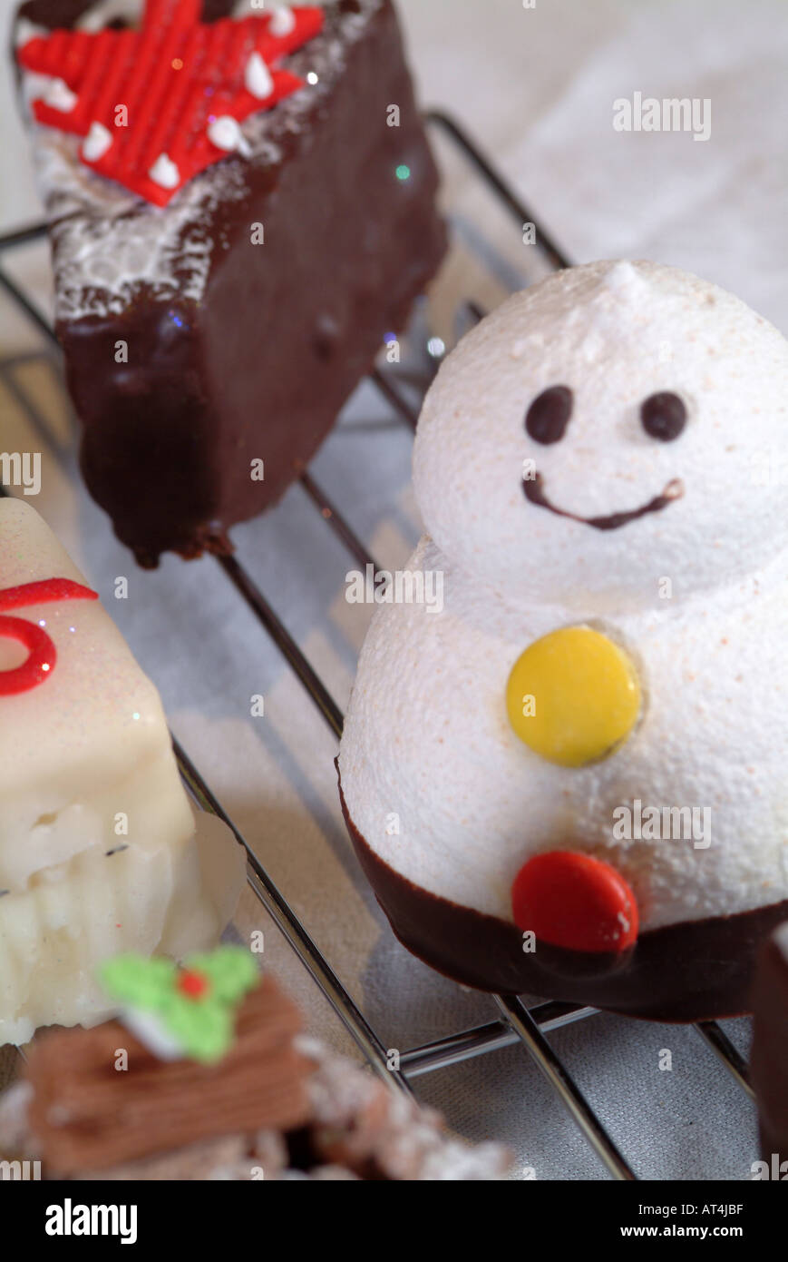 A Selection of Fancy Cakes on Wire Rack Largely Designed for the ...